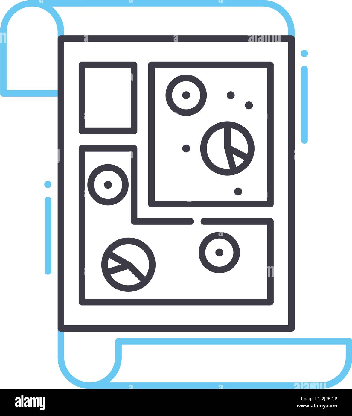 maps line icon, outline symbol, vector illustration, concept sign Stock ...