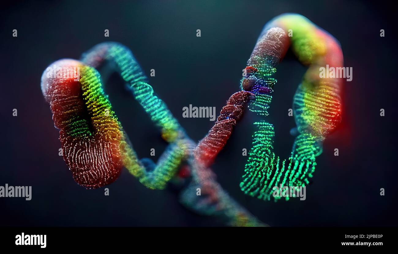 DNA profiling, conceptual illustration Stock Photo - Alamy
