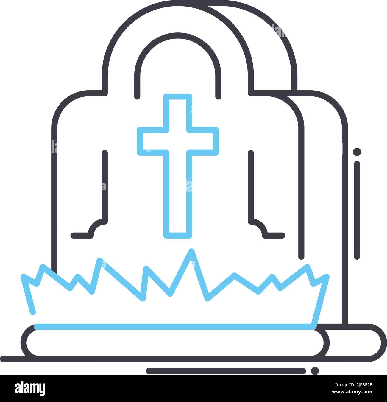 rip line icon, outline symbol, vector illustration, concept sign Stock ...