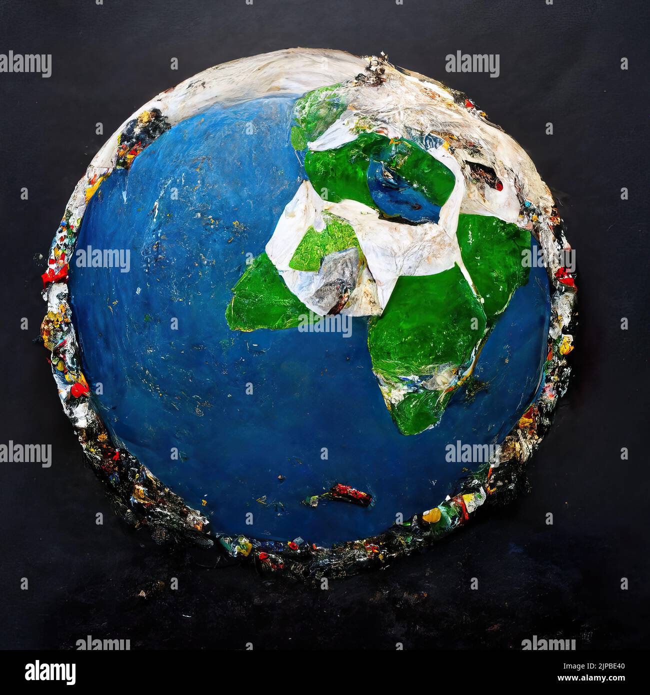 Planet Earth as rubbish, illustration Stock Photo - Alamy