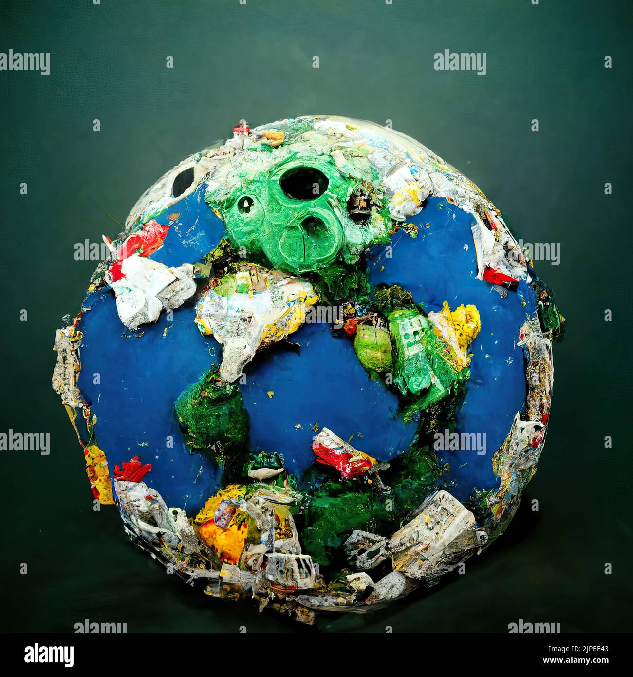 Planet Earth as rubbish, illustration Stock Photo - Alamy