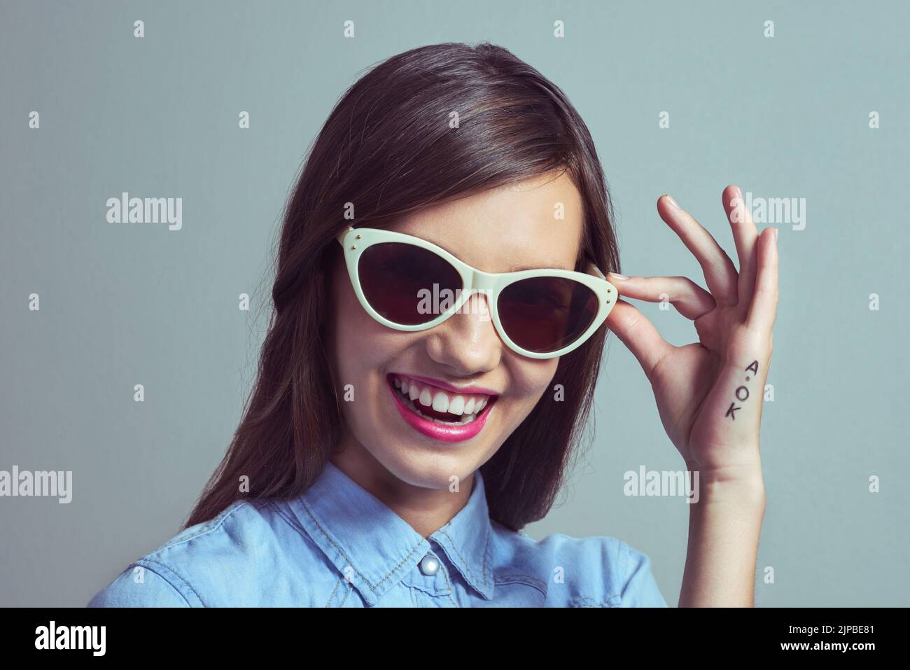 How you doing, good looking. Studio portrait of an attractive young ...