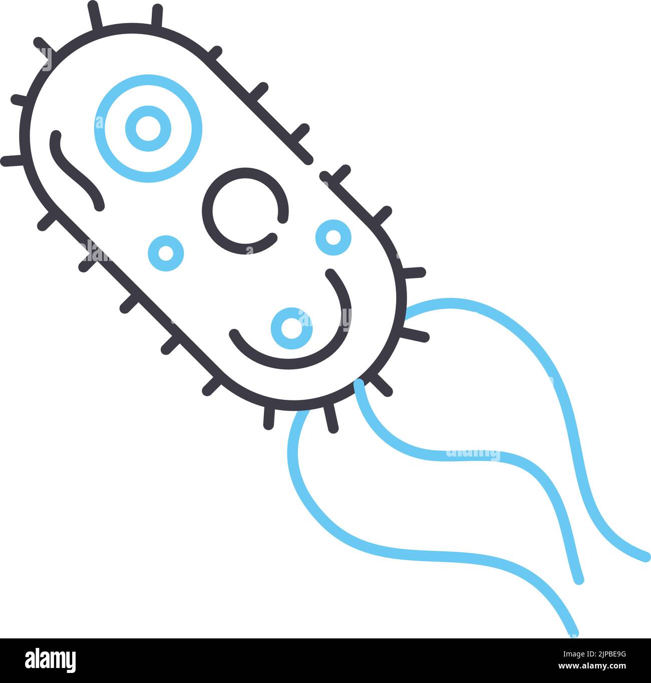 microbe line icon, outline symbol, vector illustration, concept sign ... microbe line icon, outline symbol, vector illustration, concept sign ...