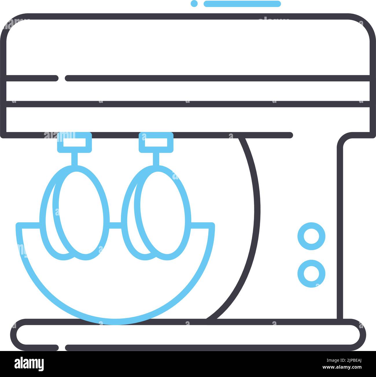 kitchen mixer line icon, outline symbol, vector illustration, concept ...