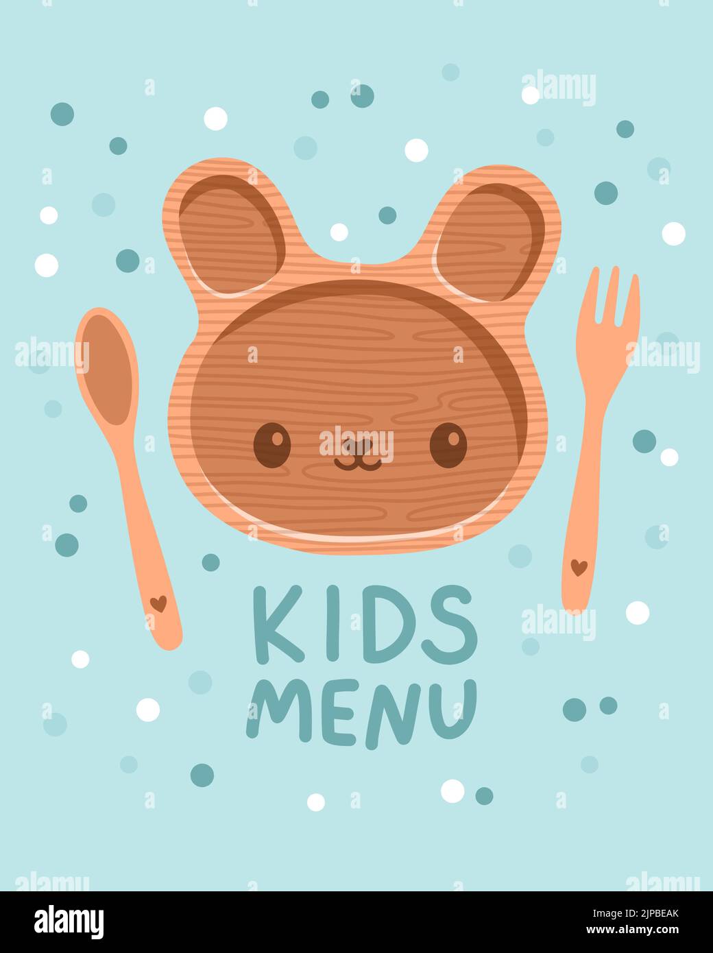 Cute colorful kids meal menu design vector Stock Vector Image & Art - Alamy