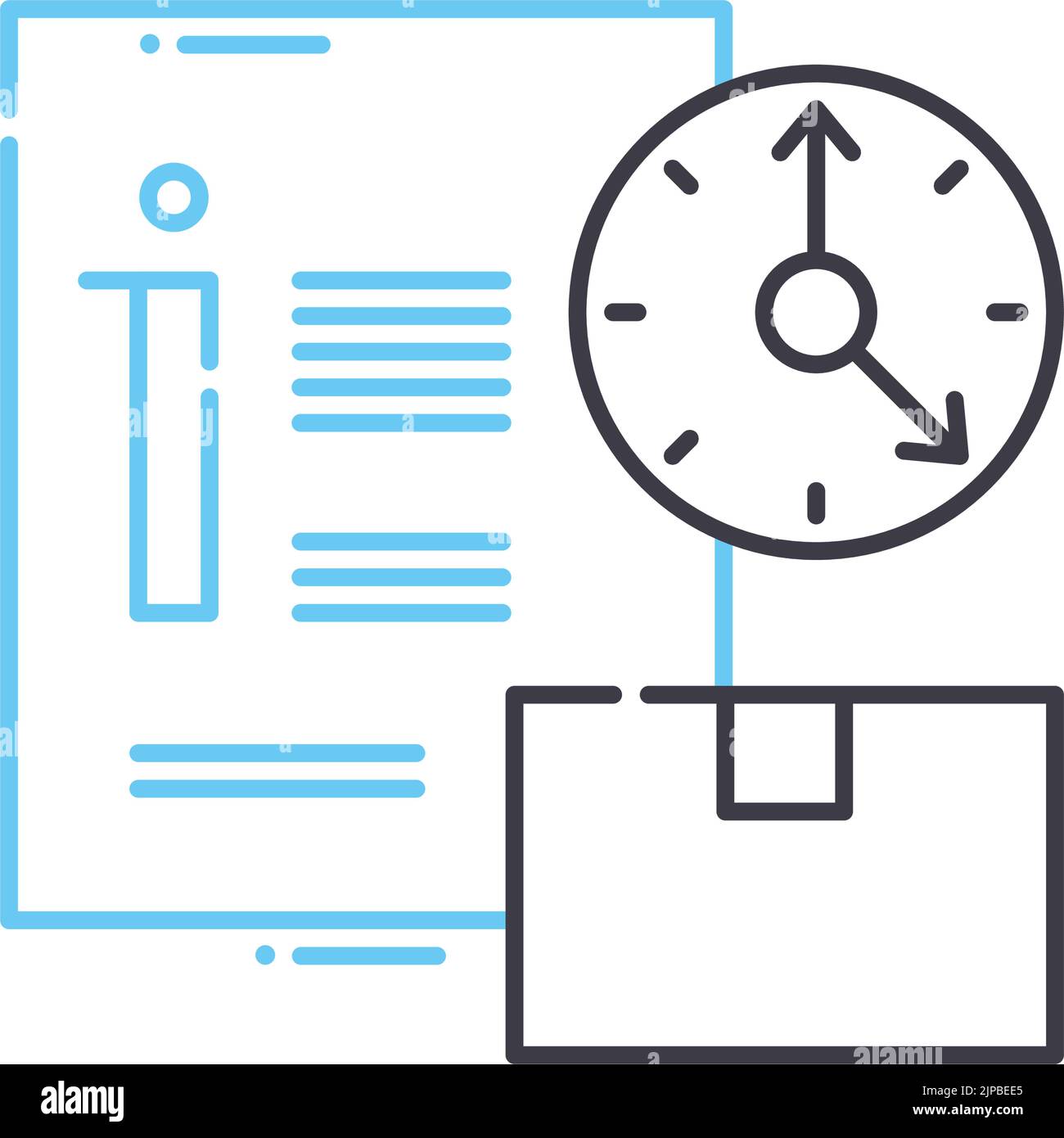 inventory info line icon, outline symbol, vector illustration, concept sign Stock Vector Image ...