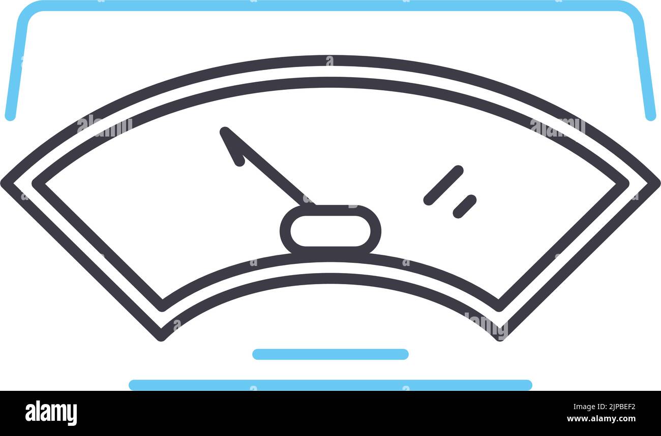 rear window line icon, outline symbol, vector illustration, concept ...