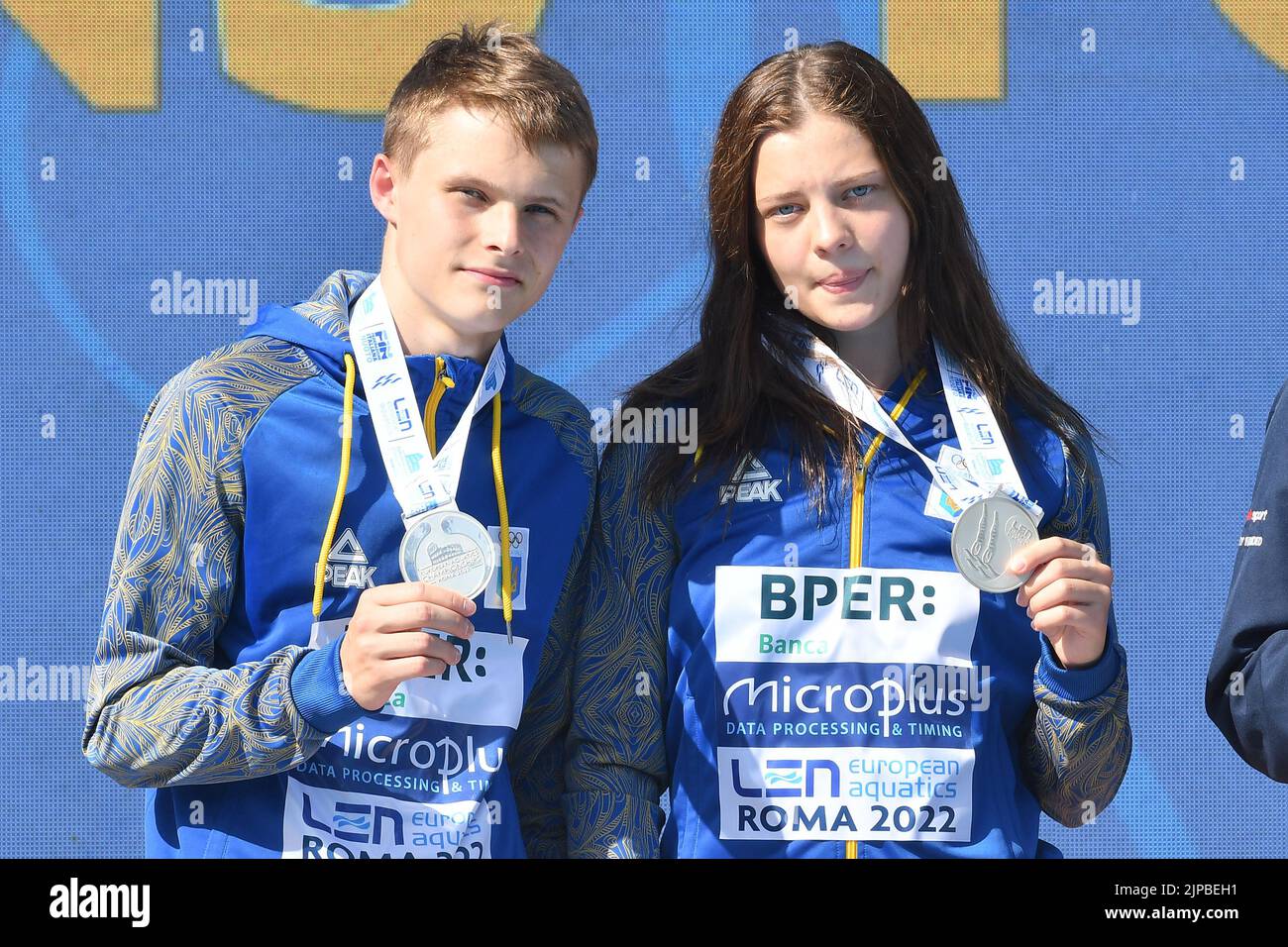 Rome, . 16th Aug, 2022. Oleksii Sereda, Sofiia Lyskun during European ...