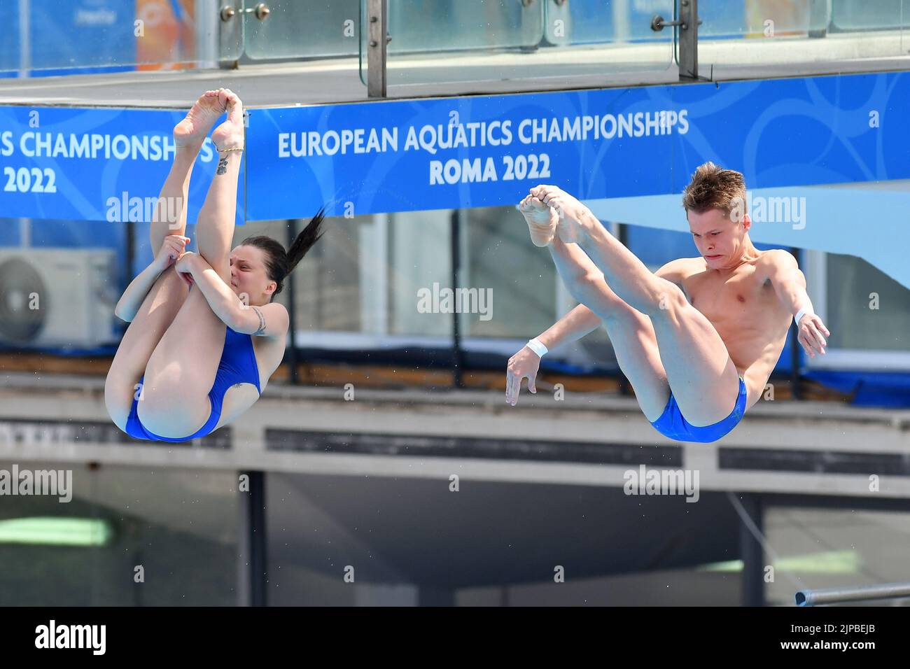 Rome, . 16th Aug, 2022. Oleksii Sereda, Sofiia Lyskun during European ...