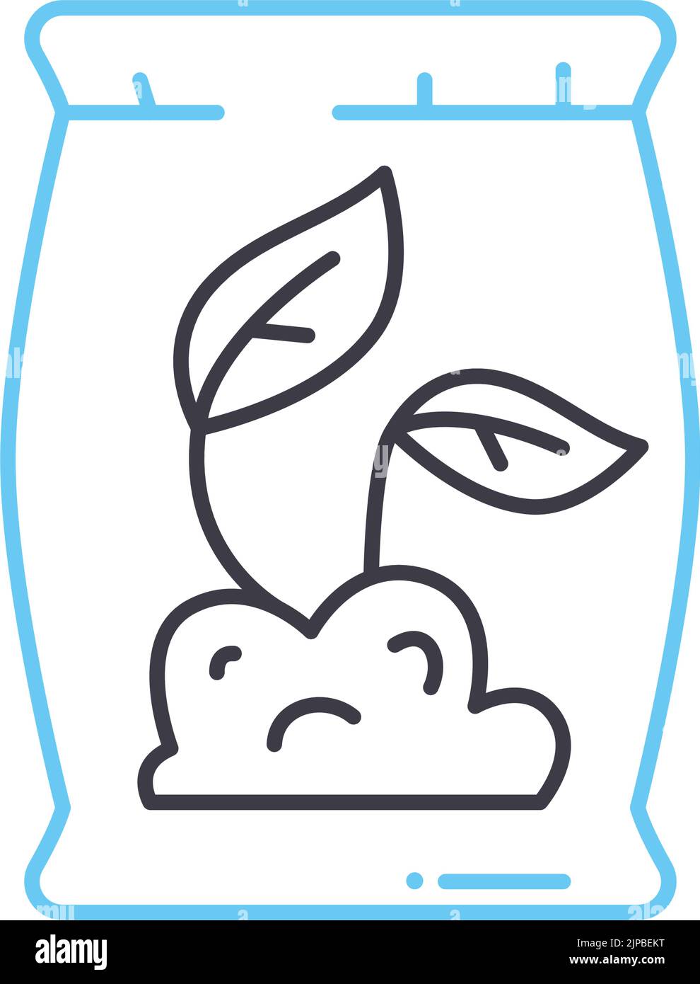 seed line icon, outline symbol, vector illustration, concept sign Stock ...