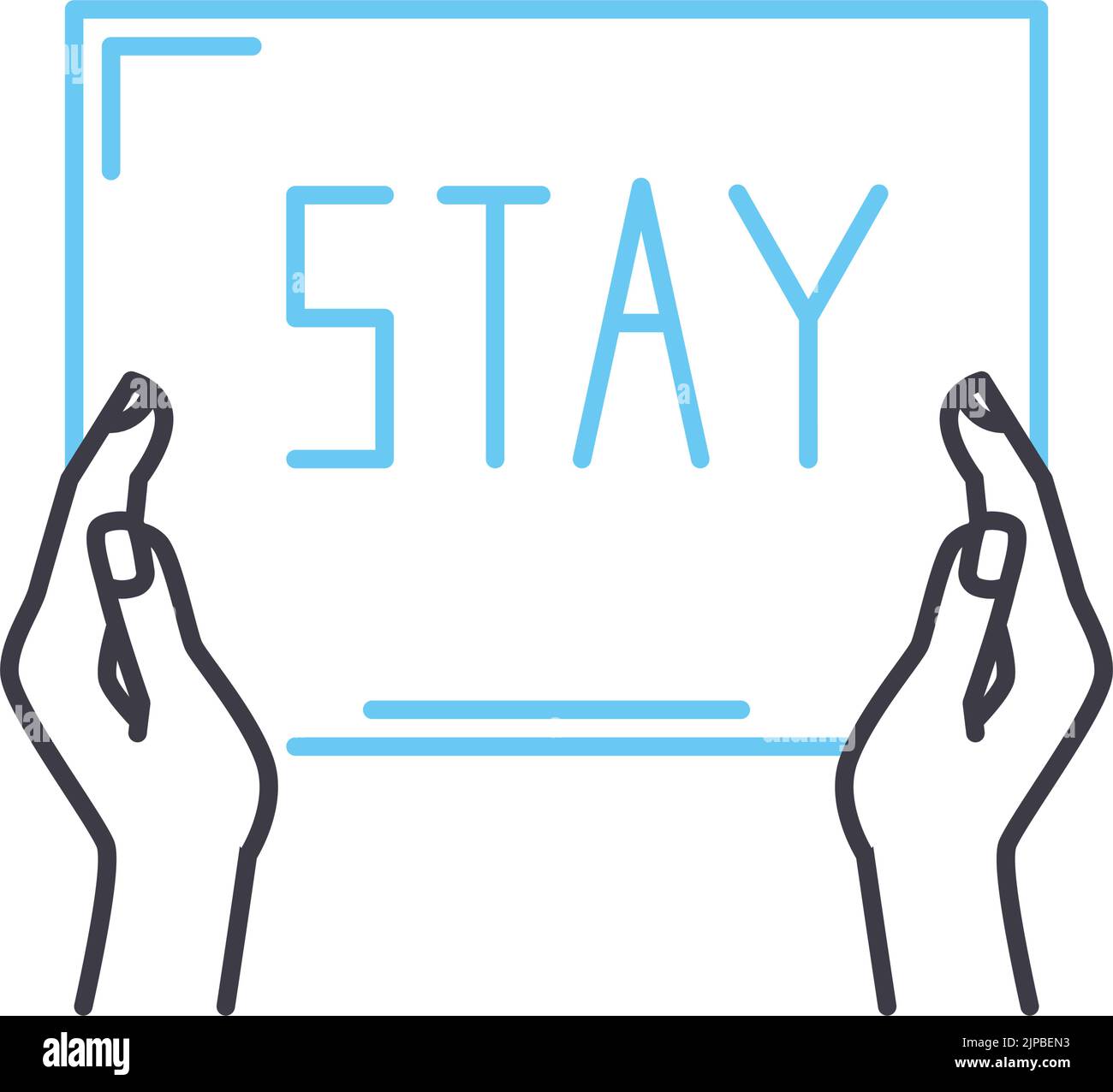 Stay home line design Stock Vector Images - Alamy