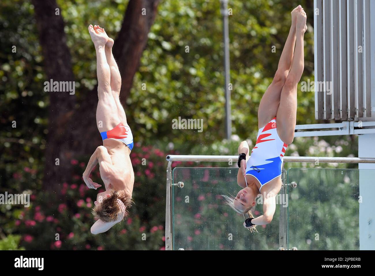 Rome, . 16th Aug, 2022. Gary Hunt, Jade Gillet during European Swimming ...