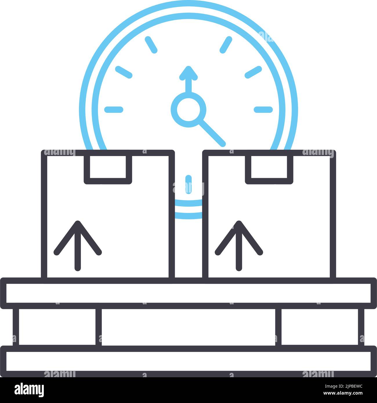 logistic line icon, outline symbol, vector illustration, concept sign ...