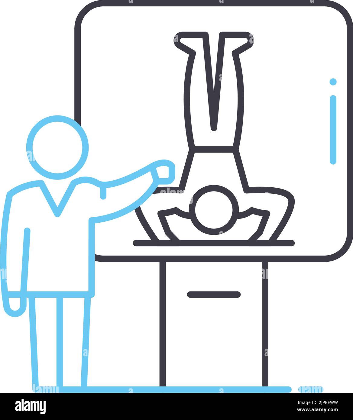 Gym Trainer Line Icon Outline Symbol Vector Illustration Concept Sign Stock Vector Image