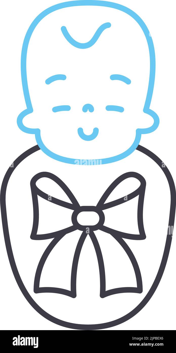 newborn line icon, outline symbol, vector illustration, concept sign ...