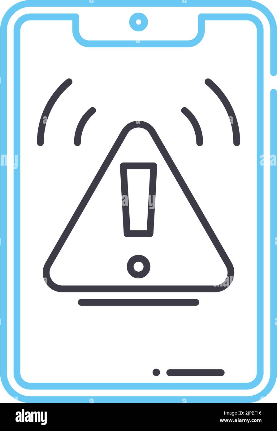 fraud alert line icon, outline symbol, vector illustration, concept ...