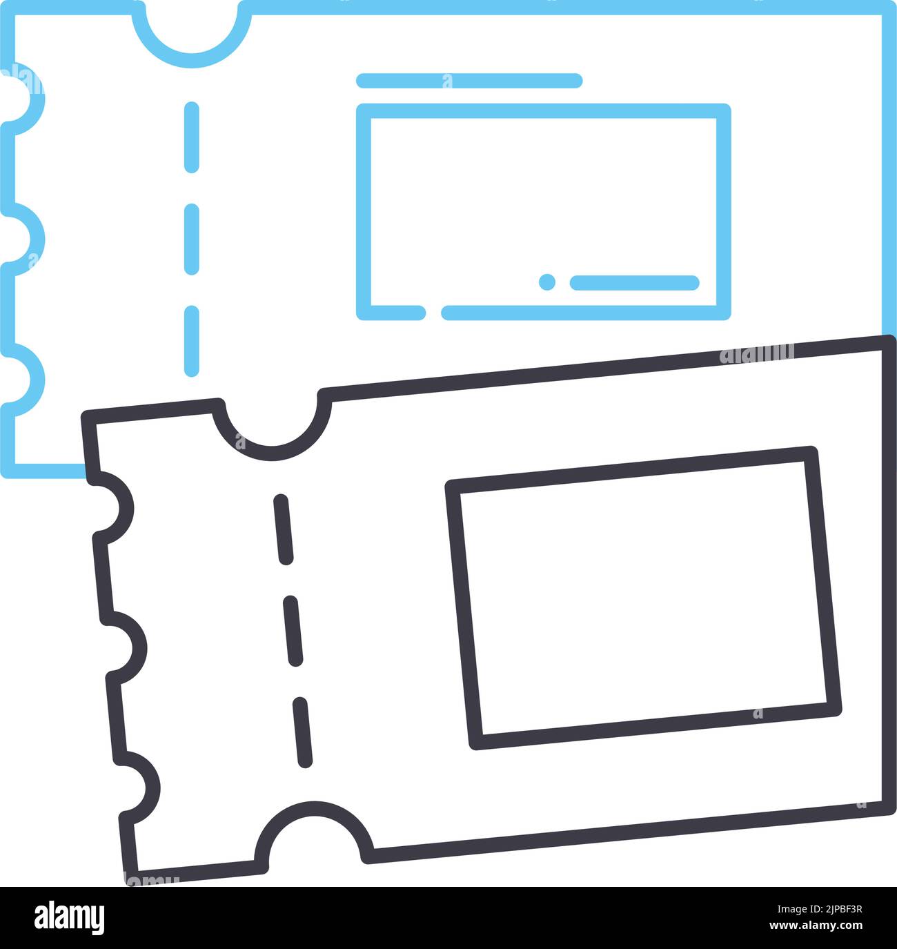 tickets line icon, outline symbol, vector illustration, concept sign ...