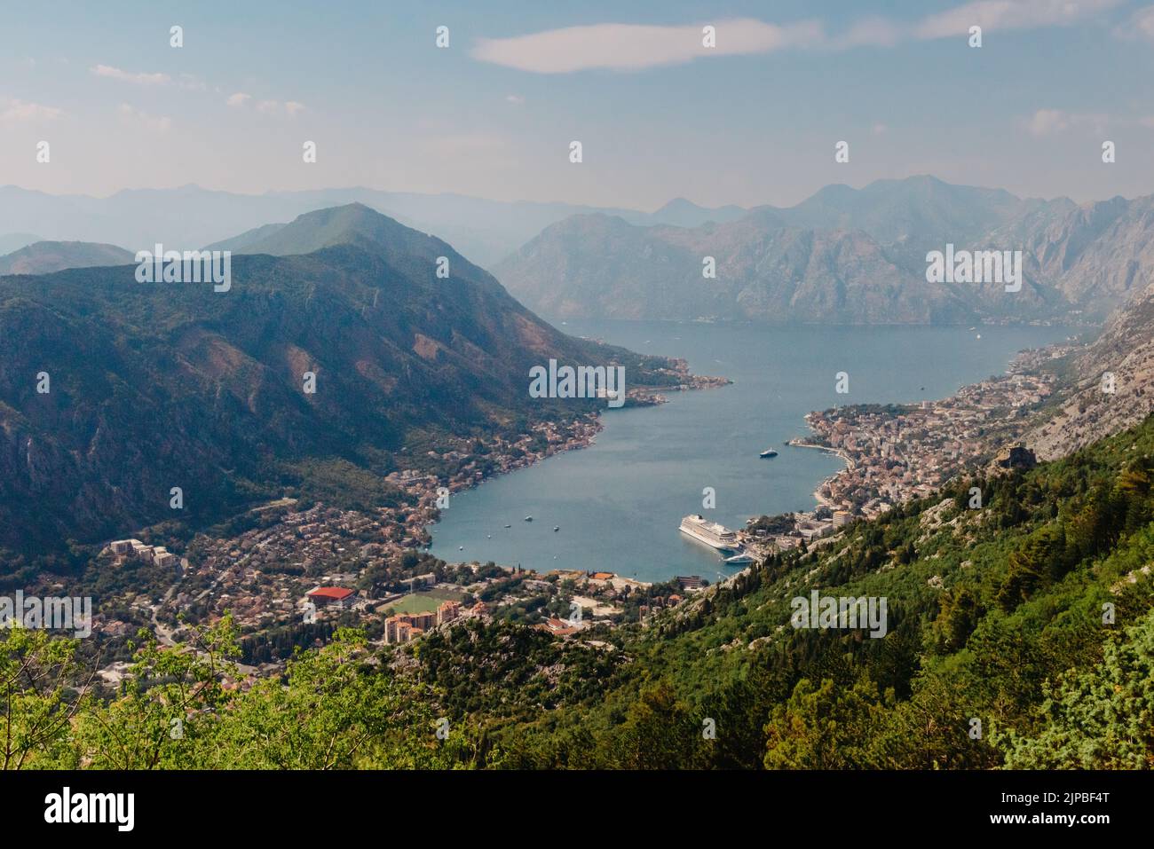 Kotor Bay - Montenegro - nature and architecture background. Kotor bay ...