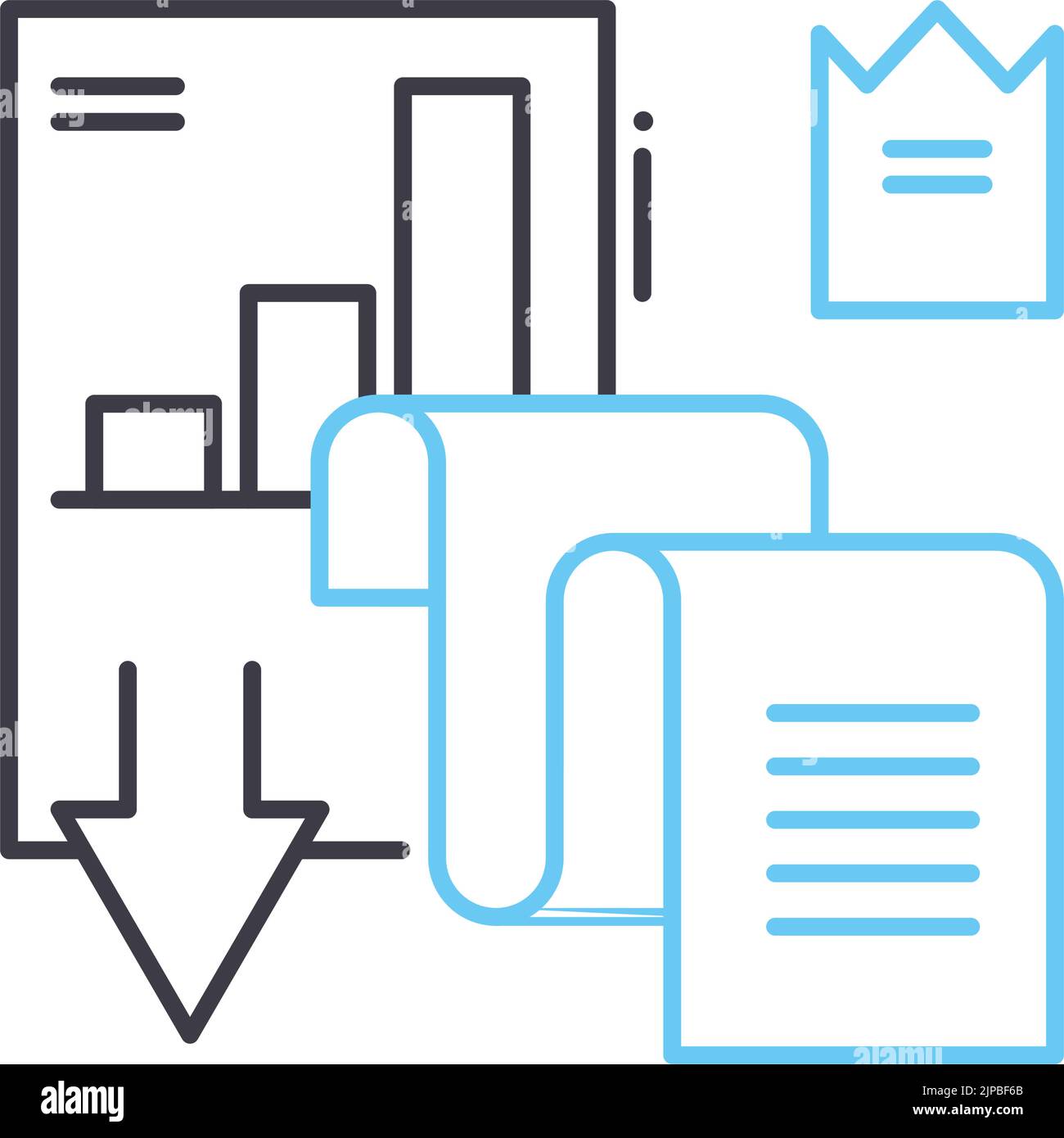 report line icon, outline symbol, vector illustration, concept sign ...