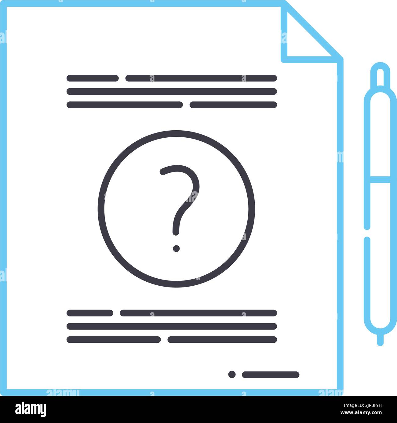 new document line icon, outline symbol, vector illustration, concept ...
