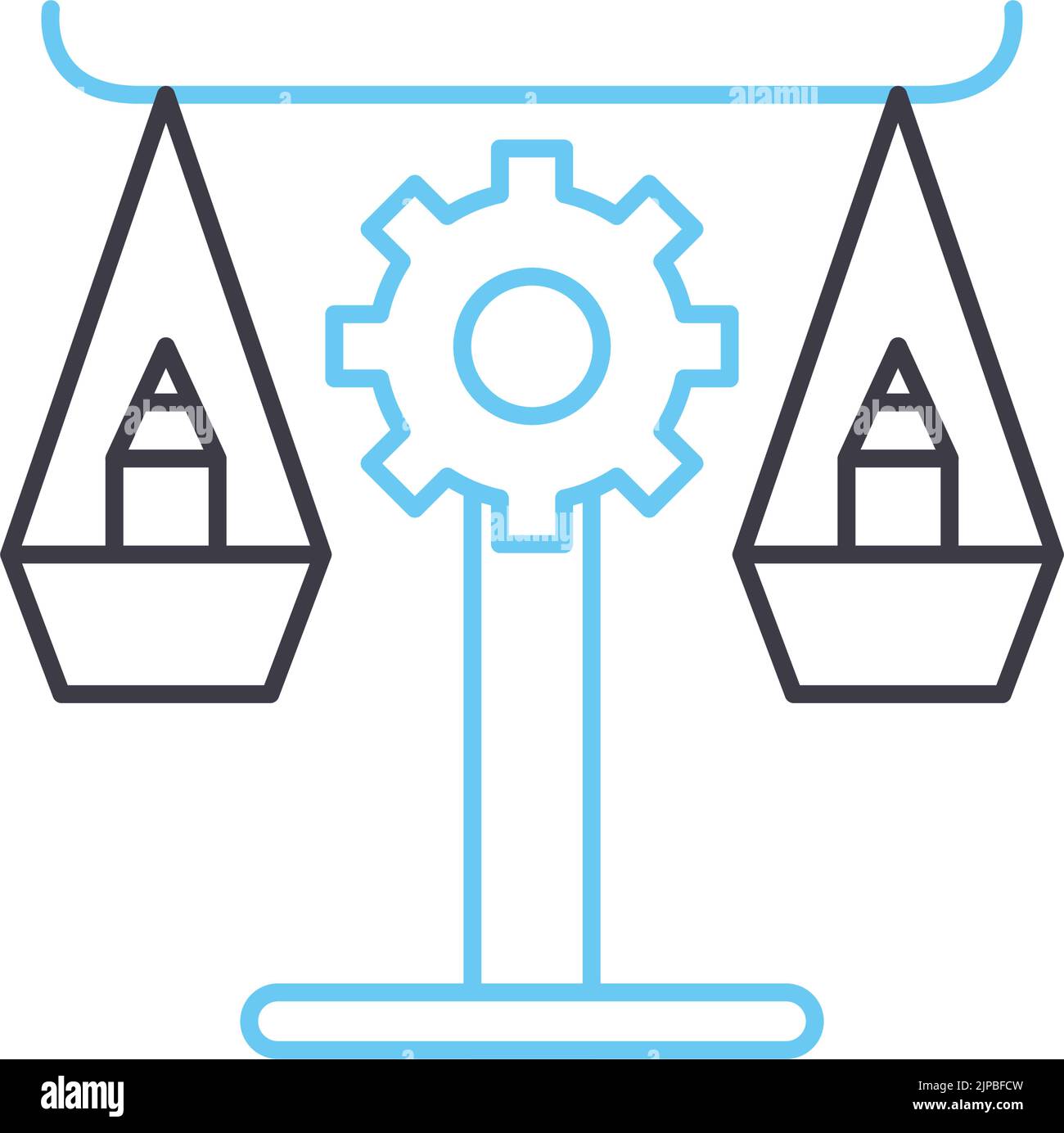 systems and science line icon, outline symbol, vector illustration ...