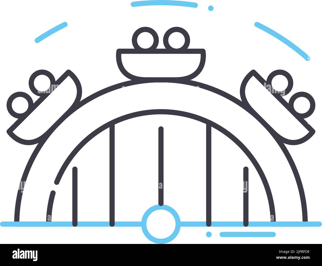 leisure park line icon, outline symbol, vector illustration, concept ...