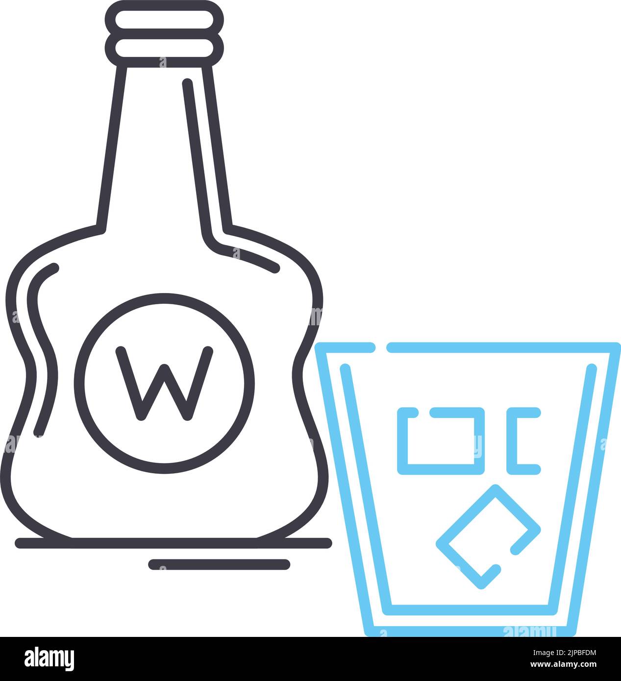 Bottle whiskey icon vector Stock Vector Images - Alamy