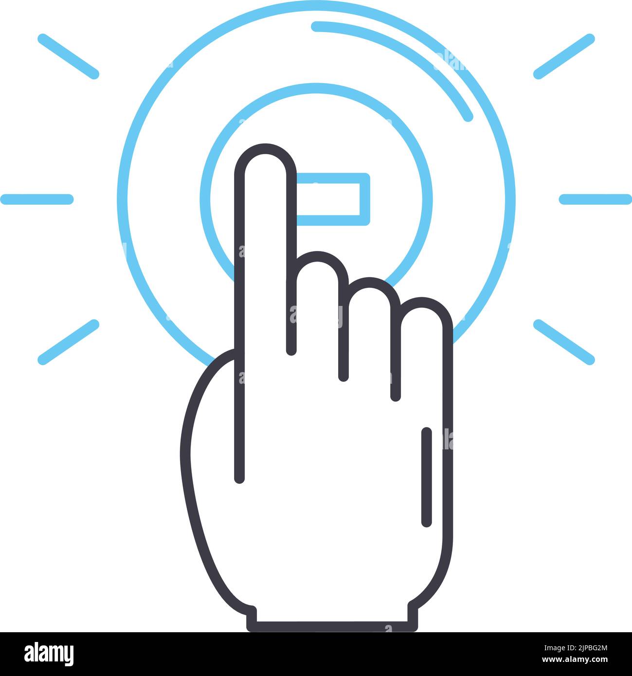 push start line icon, outline symbol, vector illustration, concept sign ...