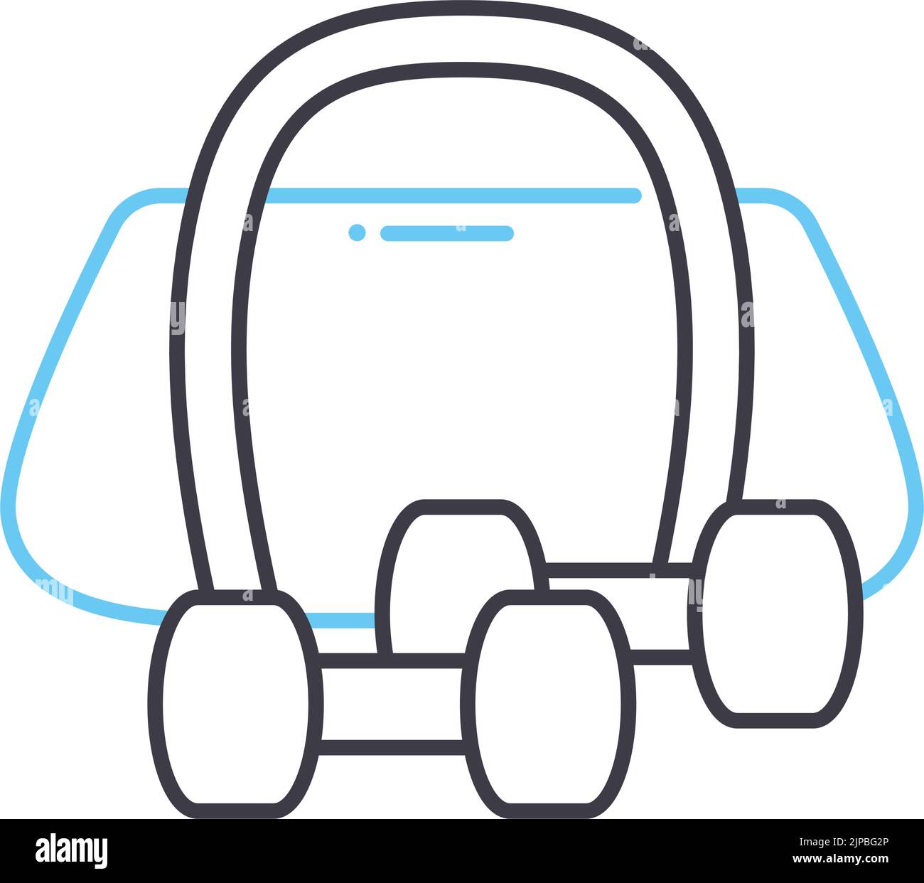 sports gym bag line icon, outline symbol, vector illustration, concept ...