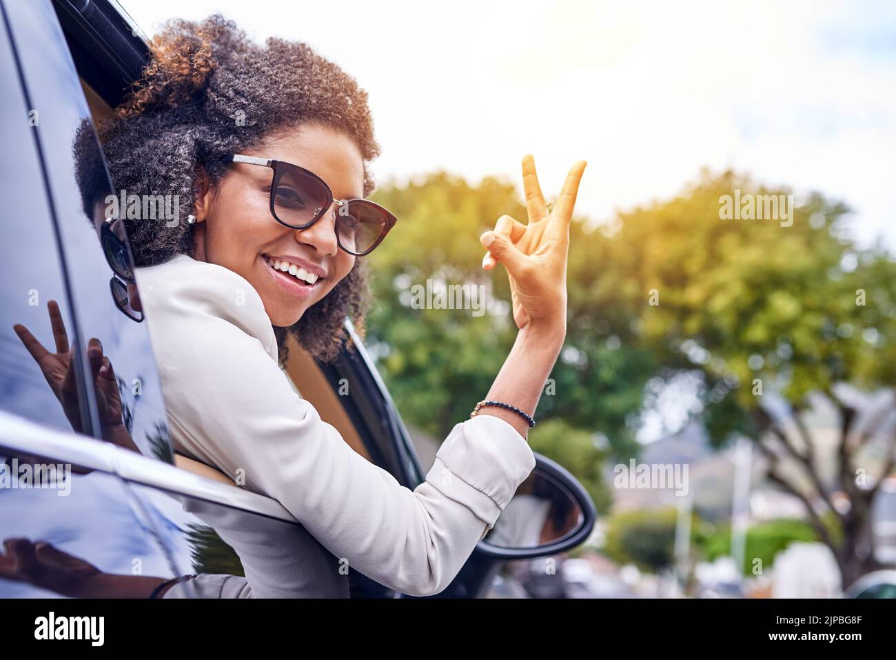 Im outta here. Portrait of an attractive young businesswoman giving you ...