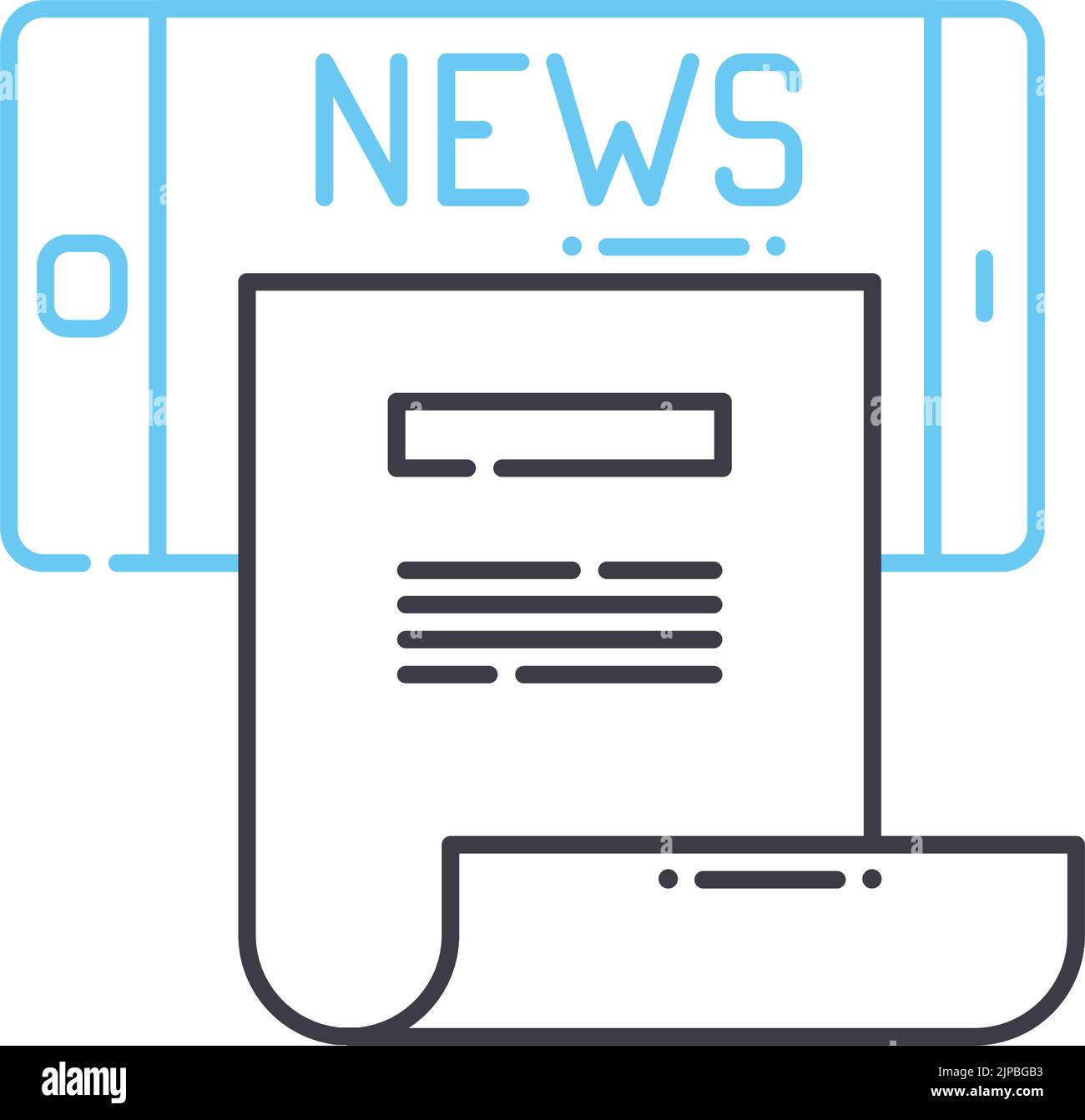 news line icon, outline symbol, vector illustration, concept sign Stock ...