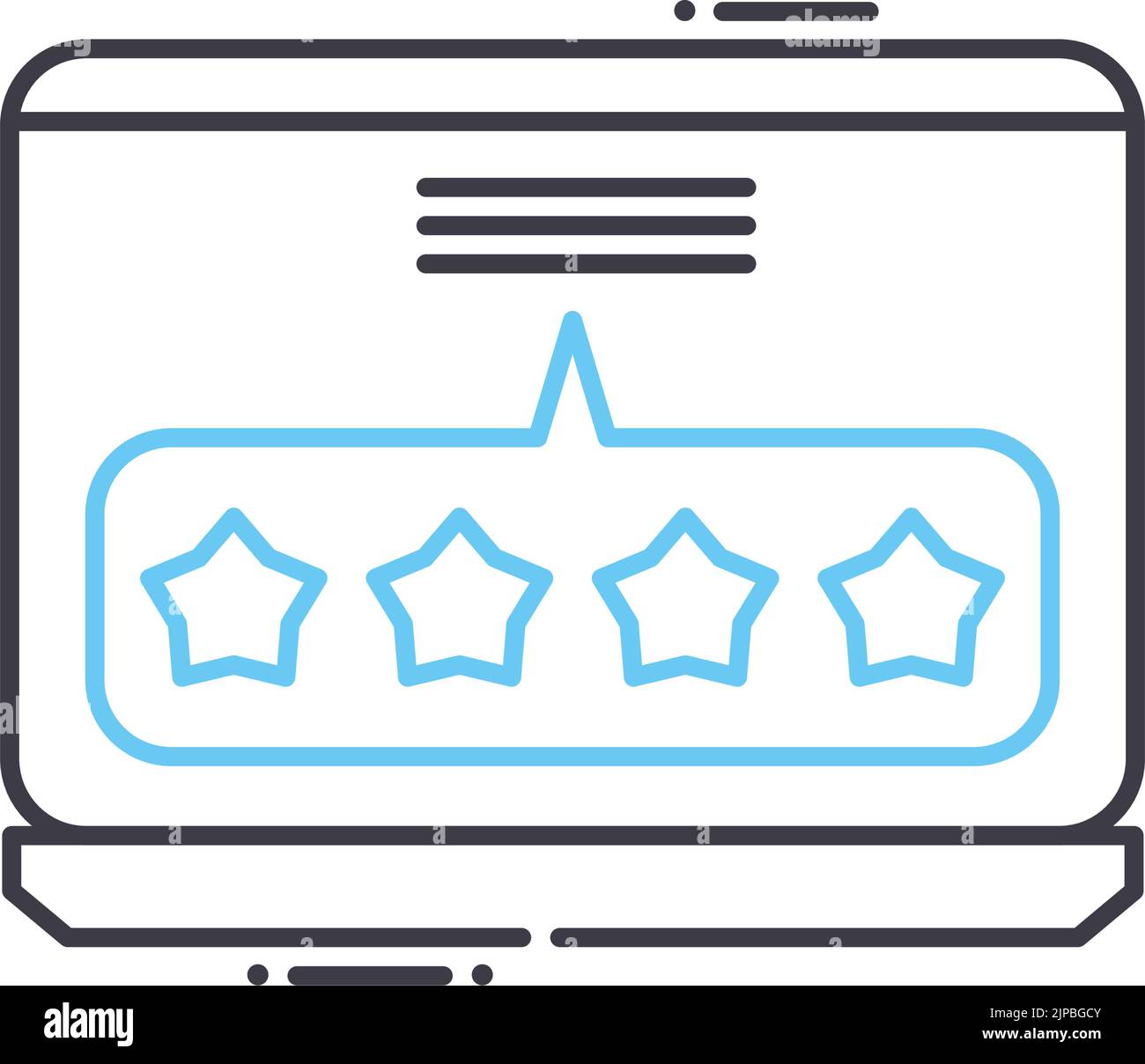 reviewing line icon, outline symbol, vector illustration, concept sign ...