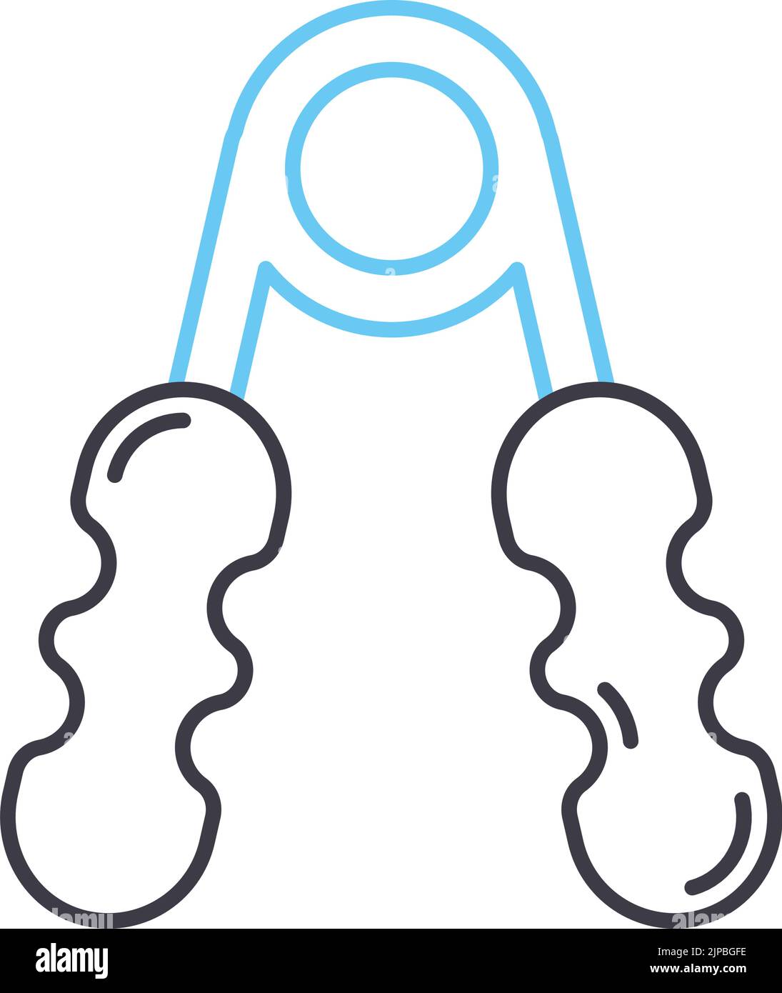 gripper line icon, outline symbol, vector illustration, concept sign ...