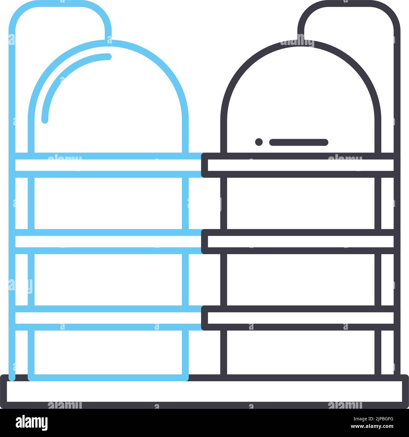 refinery storage line icon, outline symbol, vector illustration ... refinery storage line icon, outline symbol, vector illustration ...
