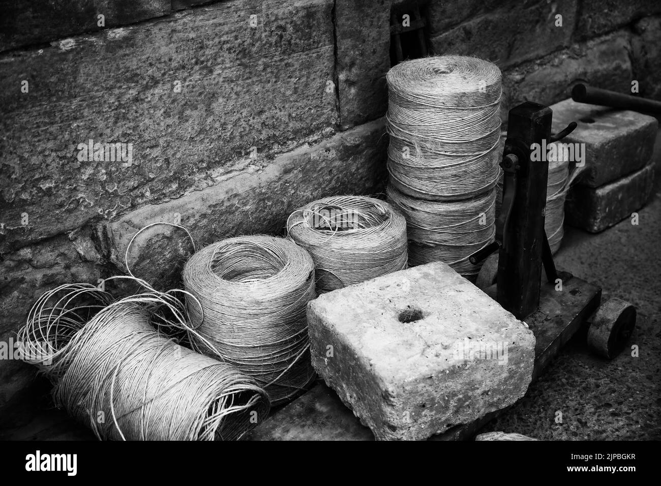 Handmade rope detail, traditional art Stock Photo - Alamy