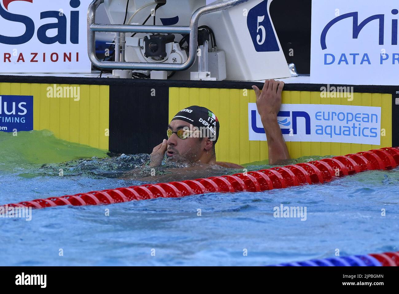 Rome, Italy. 16th August 2022, DEPLANO Leonardo (ITA) during the LEN ...