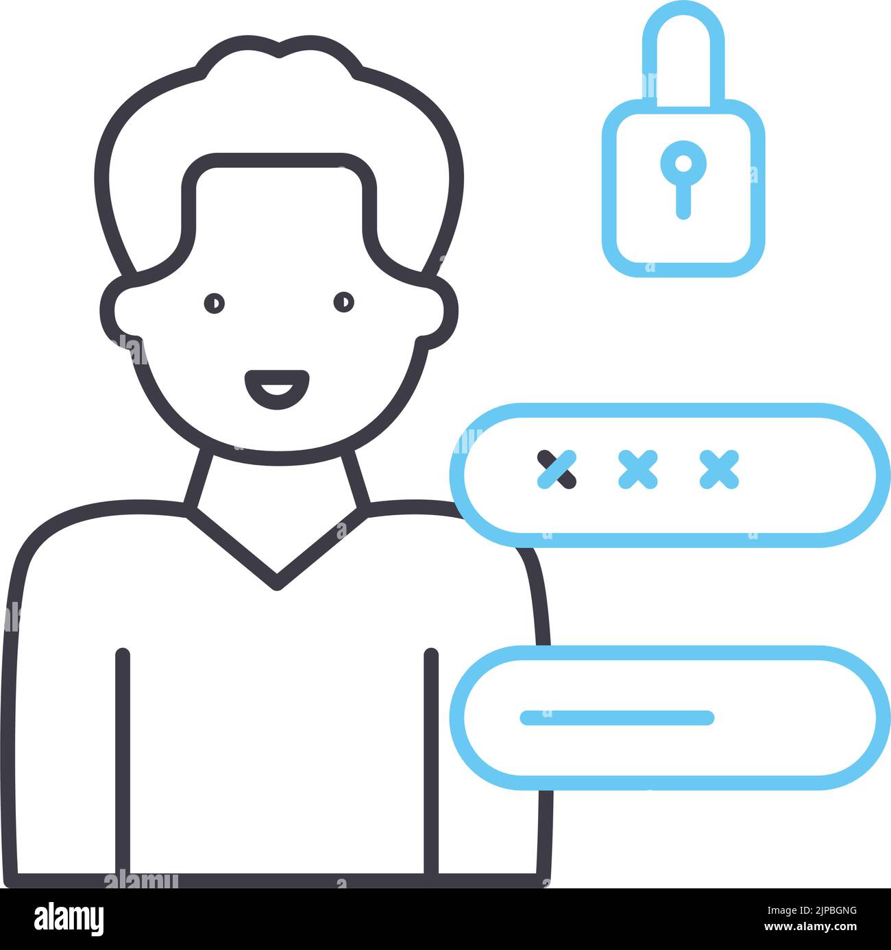 User privacy security line Cut Out Stock Images & Pictures - Alamy