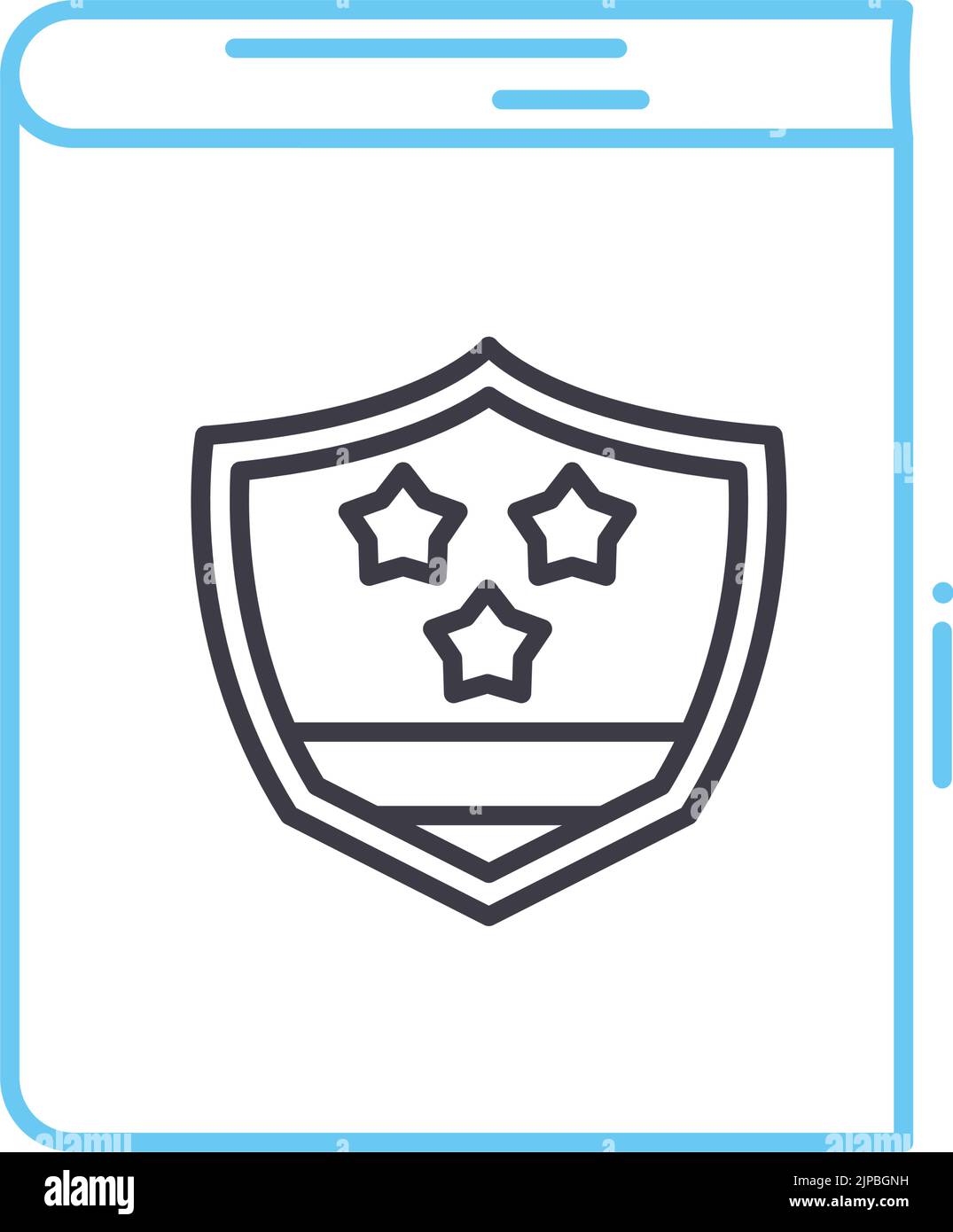 national codex line icon, outline symbol, vector illustration, concept ...