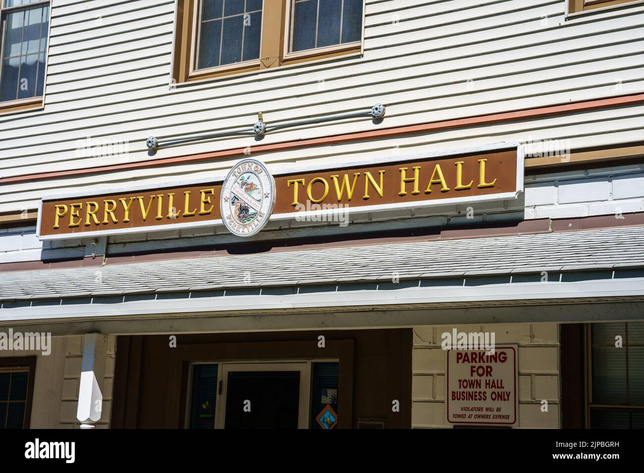 Perryville, MD, USA – August 13, 2022: The Perryville Town Hall located ...
