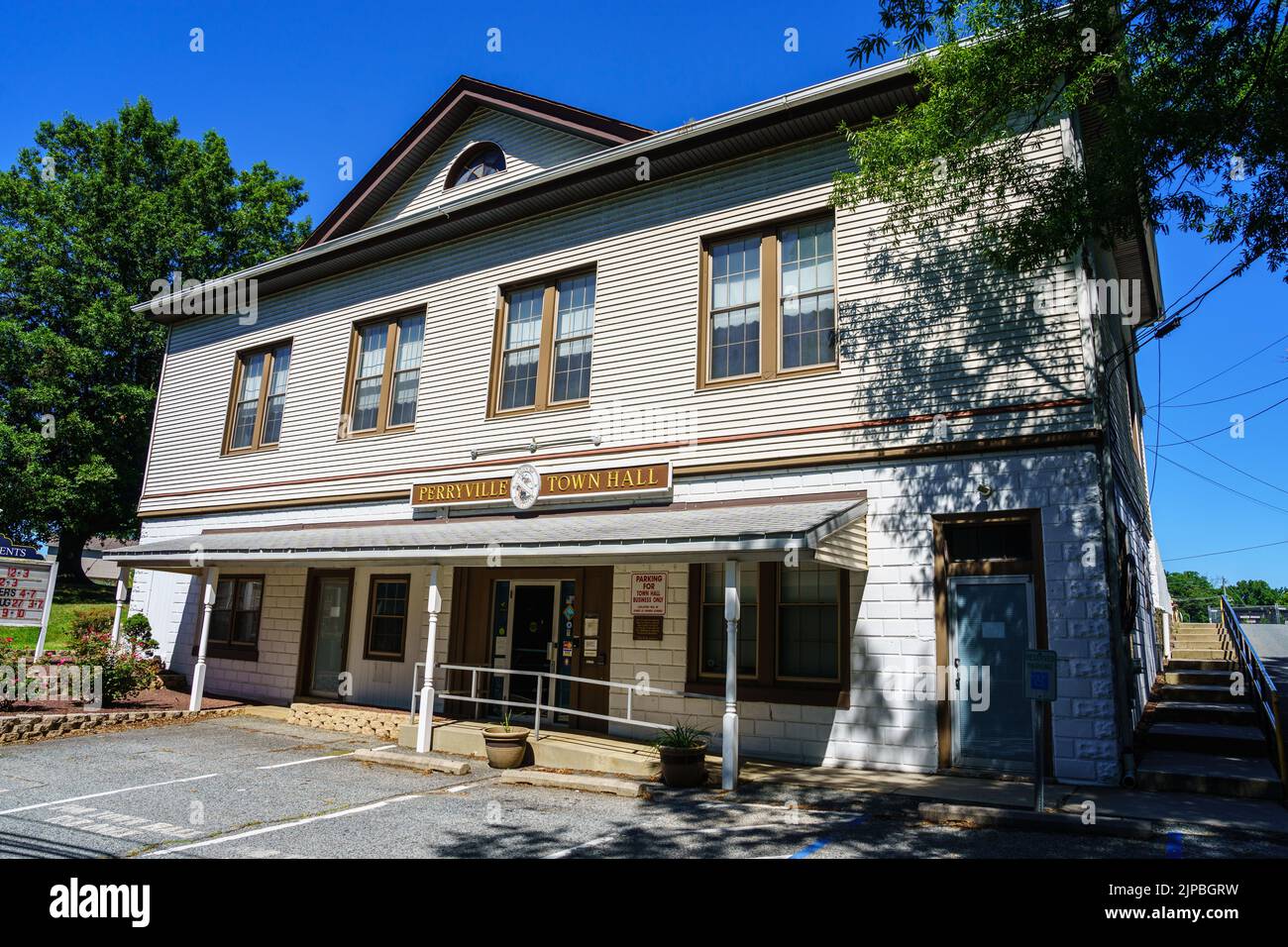 Perryville, MD, USA – August 13, 2022: The Perryville Town Hall located ...
