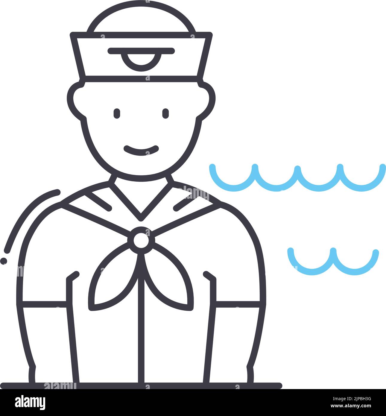 Silhouette sailor Stock Vector Images - Alamy