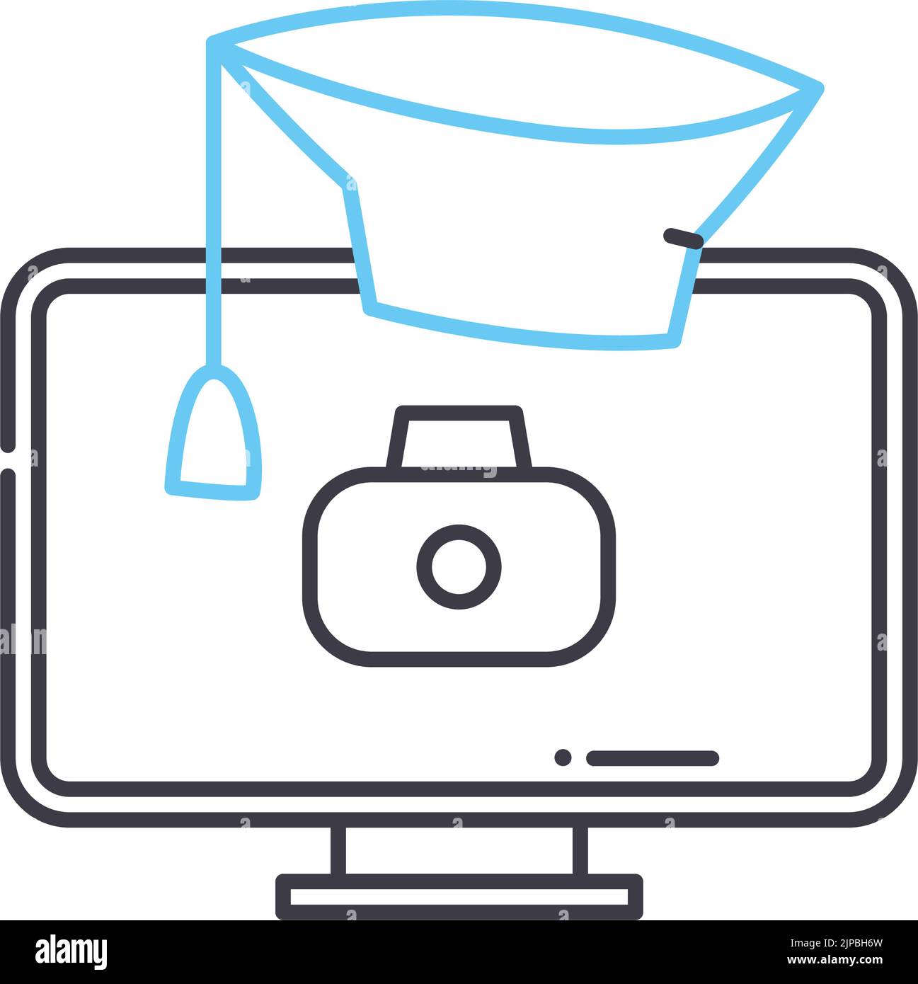 photography courses line icon, outline symbol, vector illustration ...