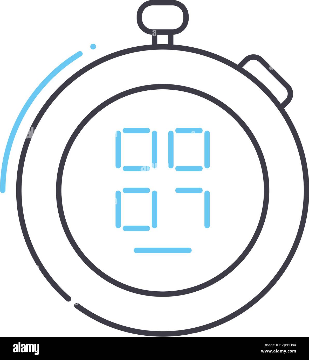 Sport Stopwatch Line Icon Outline Symbol Vector Illustration Concept