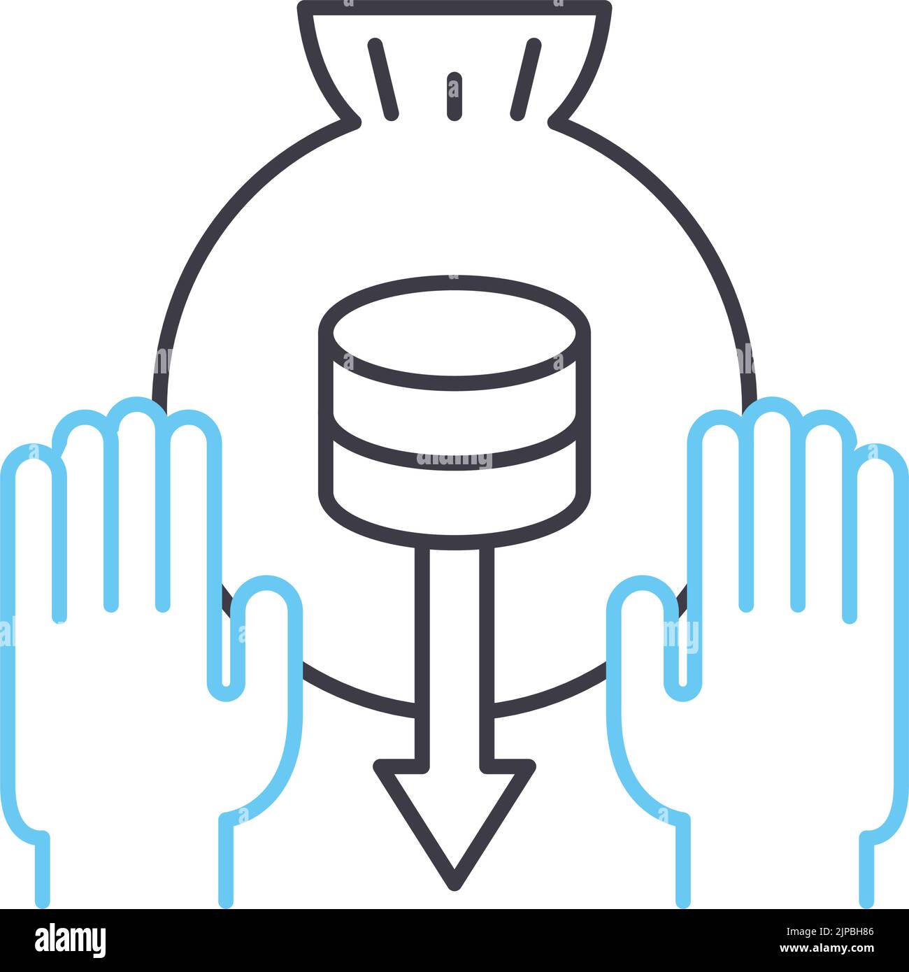 income line icon, outline symbol, vector illustration, concept sign ...