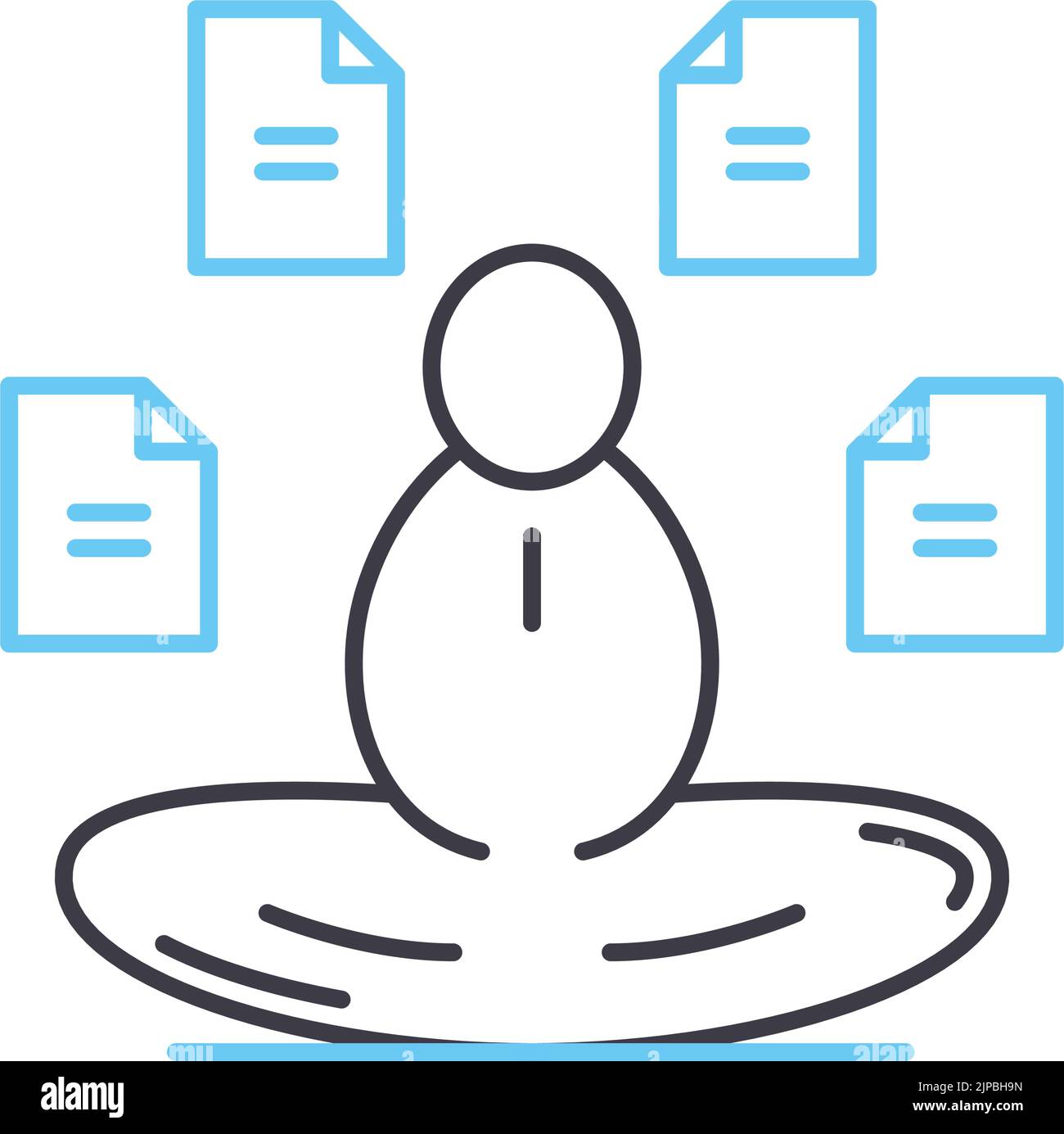 multi tasking problems line icon, outline symbol, vector illustration, concept sign Stock Vector ...