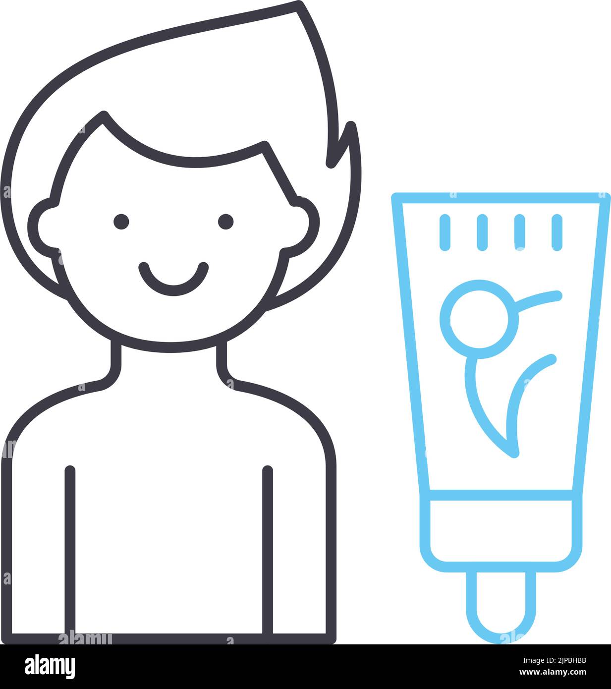 groomsman trimmer line icon, outline symbol, vector illustration ...