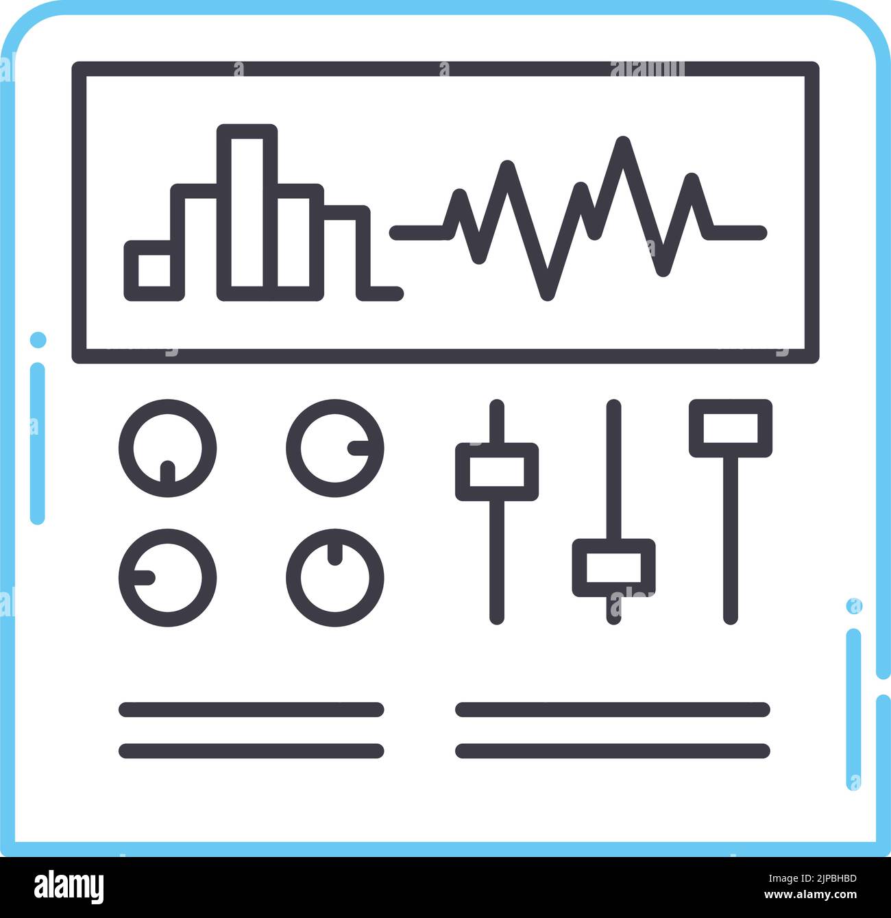 foot pedal line icon, outline symbol, vector illustration, concept sign ...