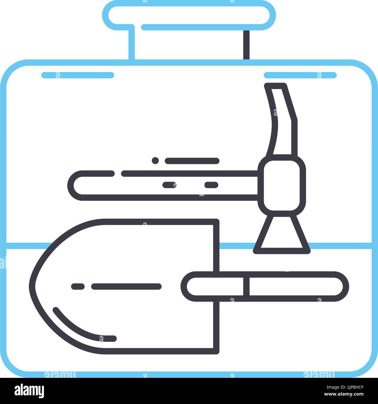 toolbox line icon, outline symbol, vector illustration, concept sign ... toolbox line icon, outline symbol, vector illustration, concept sign ...
