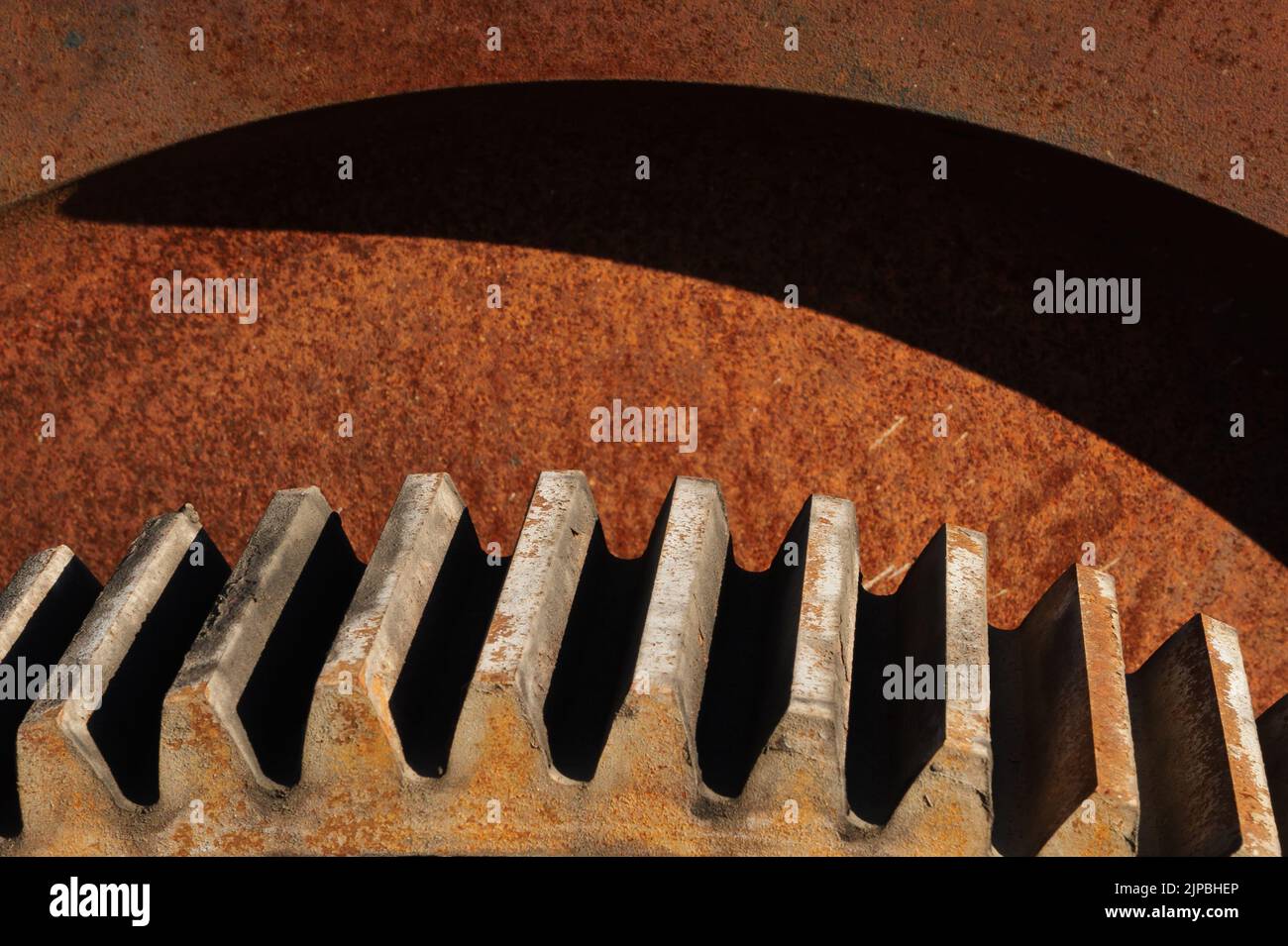Detail - close up of rusted railroad wheel and gear Stock Photo - Alamy