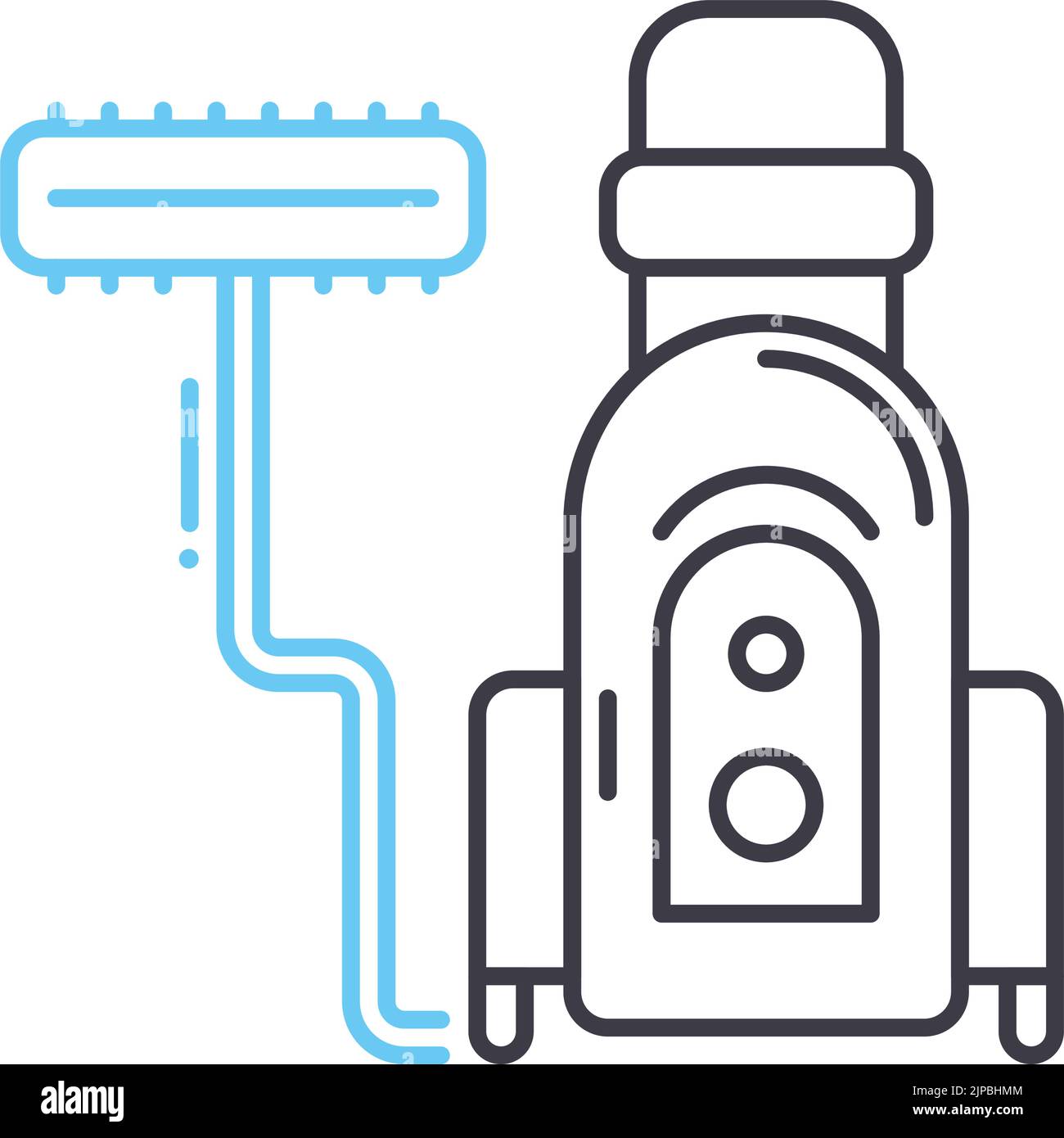 vacuum cleaner line icon, outline symbol, vector illustration, concept ...